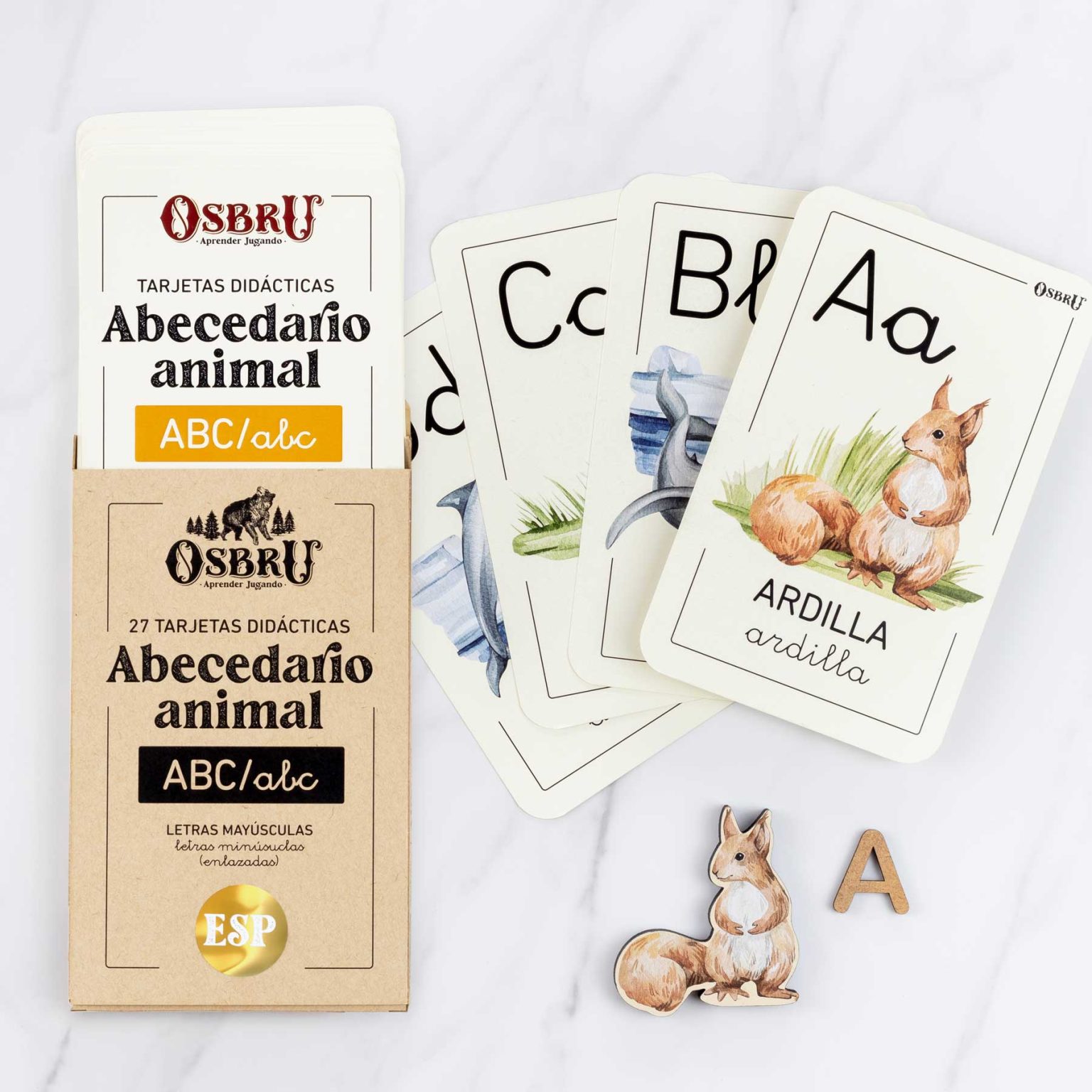 Tarjetas Didácticas Abecedario Animal - Osbru